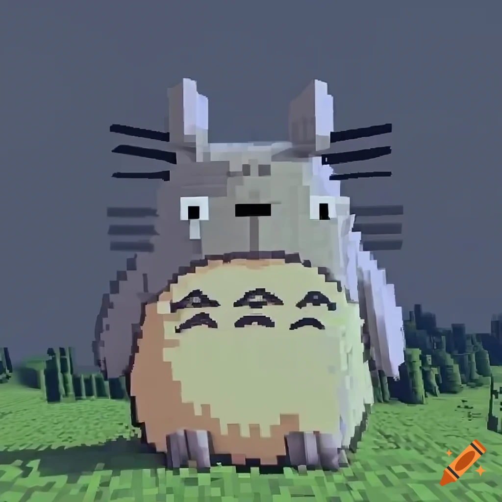 Totoro in minecraft