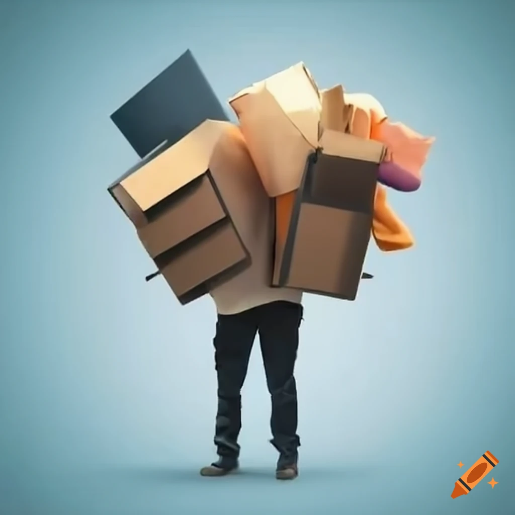 Man carrying lots of stuff wife empty handed on Craiyon