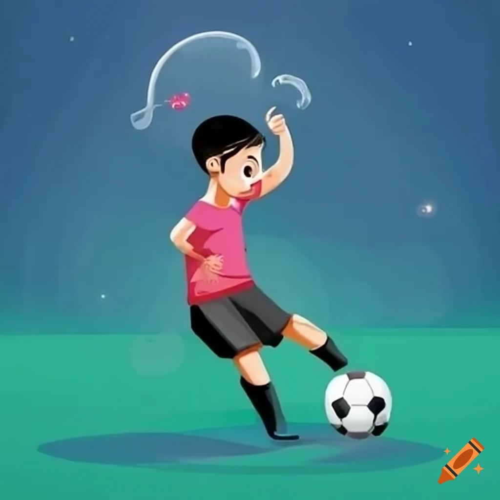 Soccer Kick Cartoon