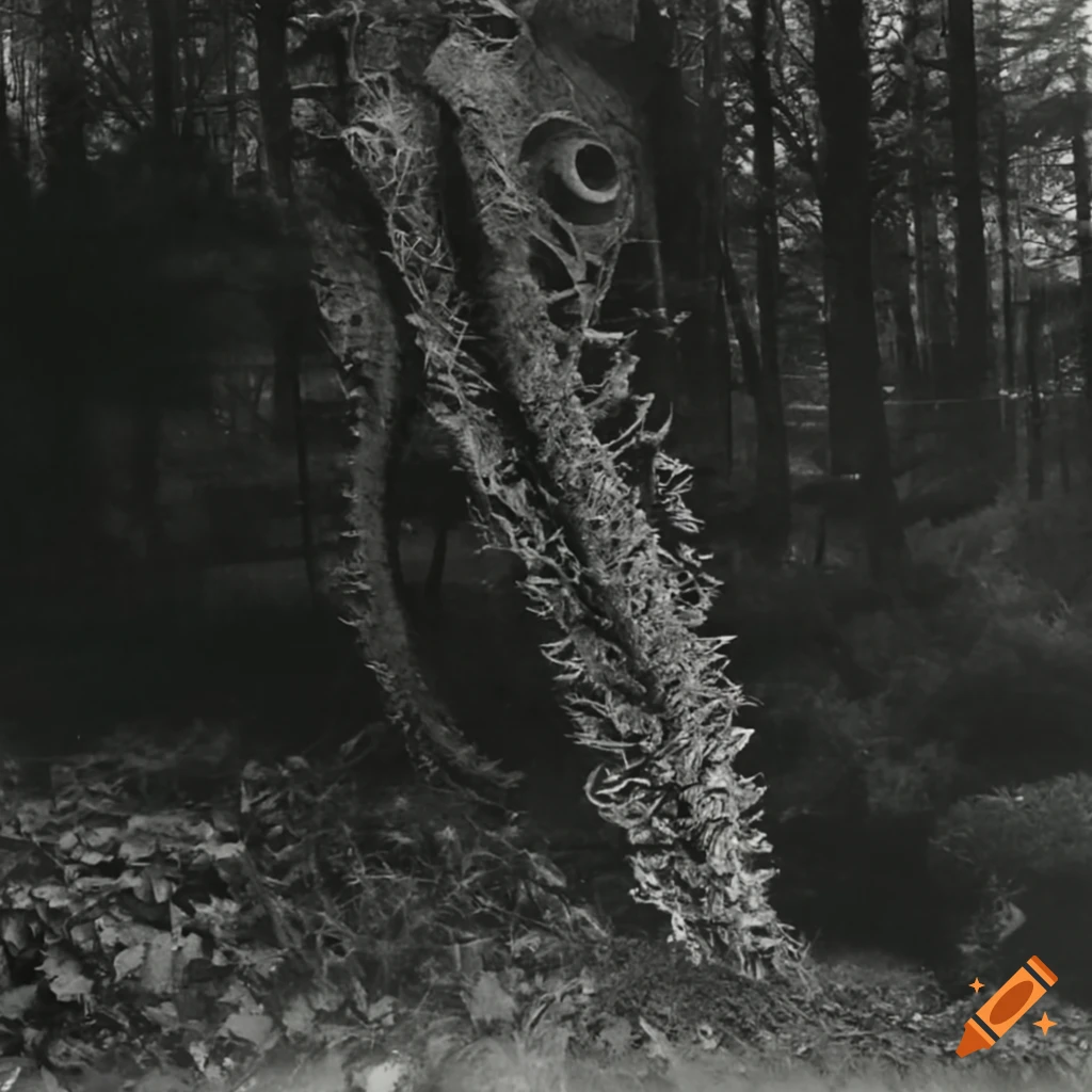 1930s photo of a monstrous 8ft tall amorphous creature with many ...