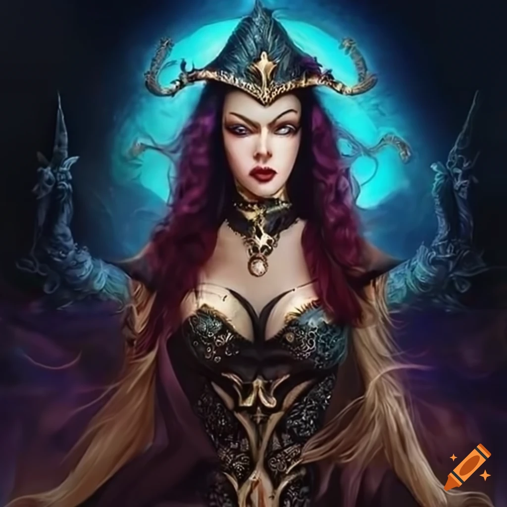 Wicked sorceress queen
