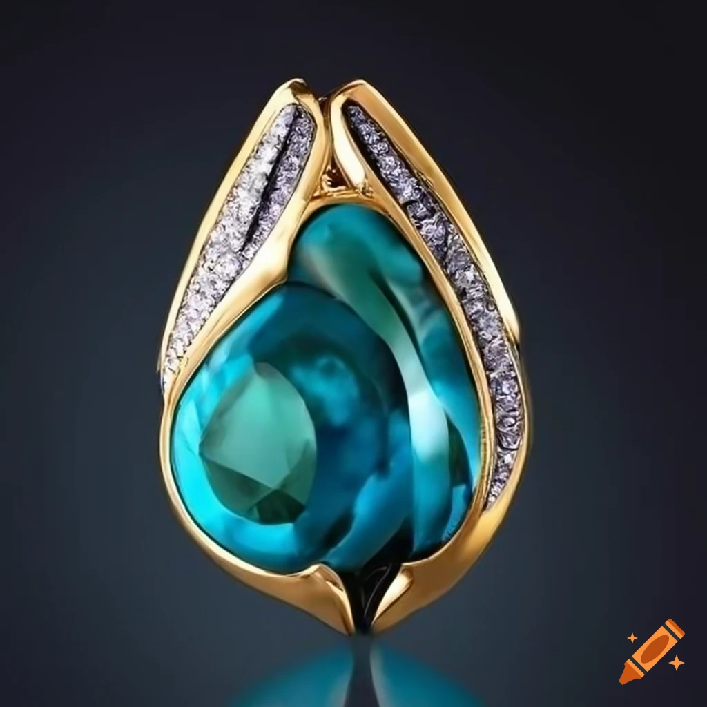 * Platinum and gold sci-fi, futuristic, and organic shaped jewelry with ...