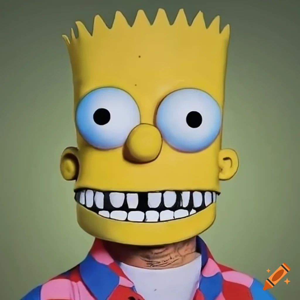 Michael stipe dressed as bart simpson on Craiyon