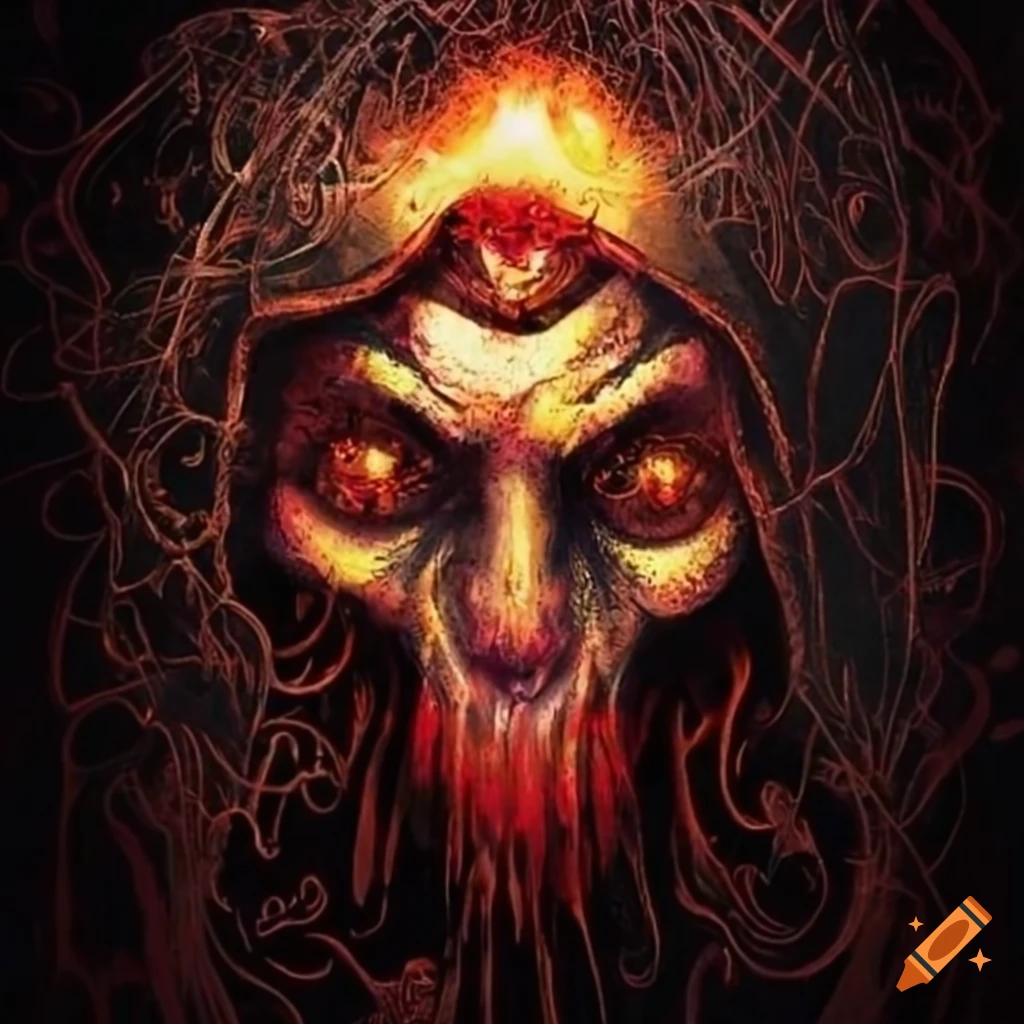 Evil calligraphy on Craiyon