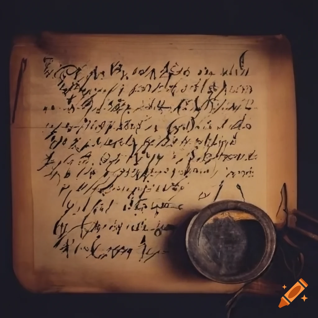 Vintage document with handwritten ink script