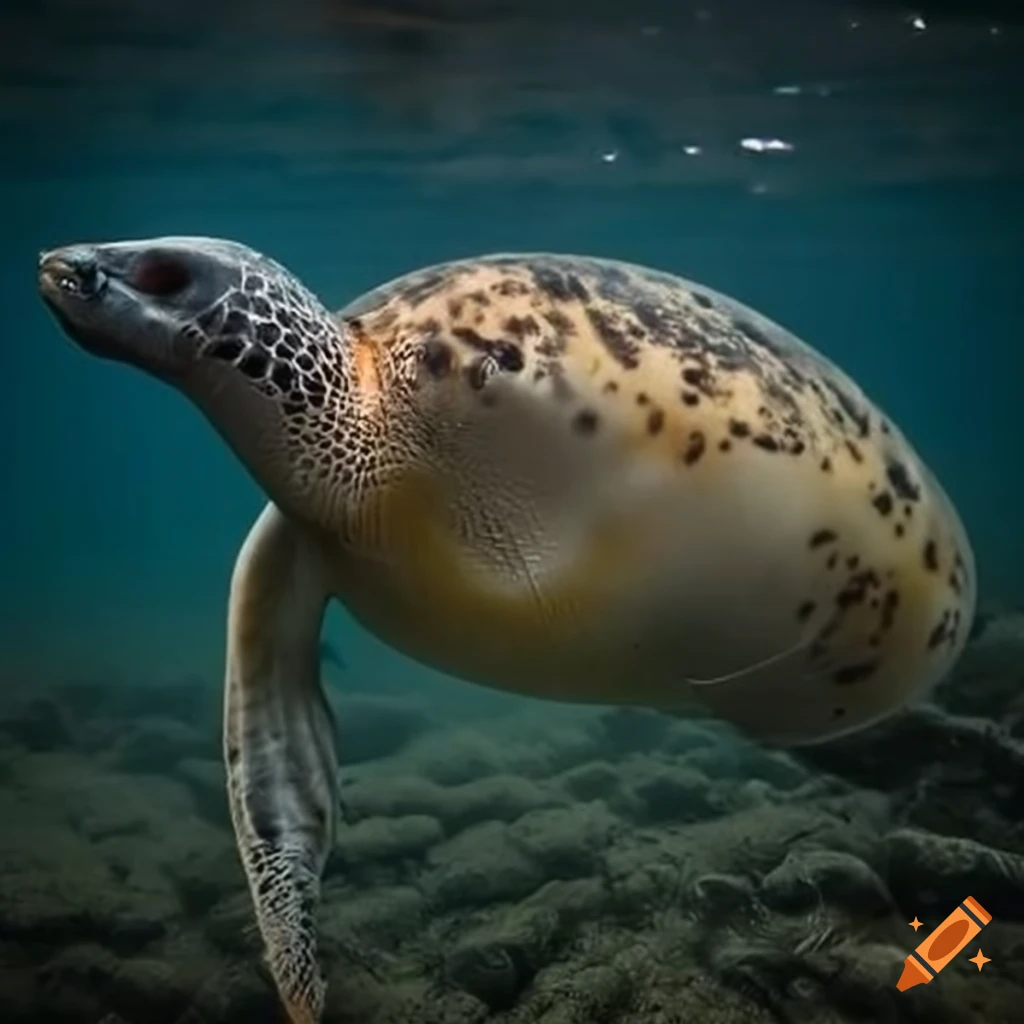 A marine hybrid creature, inspired in both seals and turtles