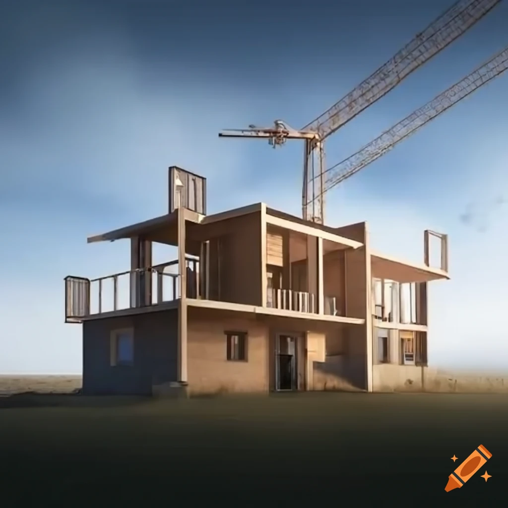 3d of a house in construction