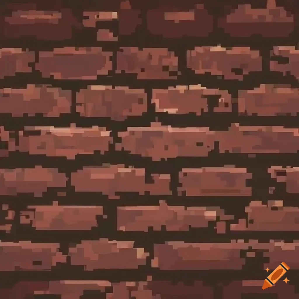 A game texture of an aged, worn down, moldy brick wall; 8-bit style on ...