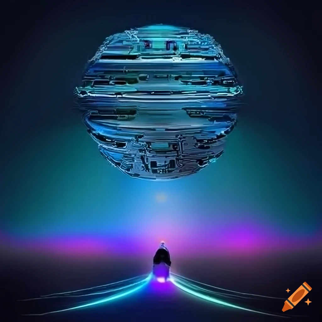 Imagine a futuristic image that embodies innovation and technology. Use ...
