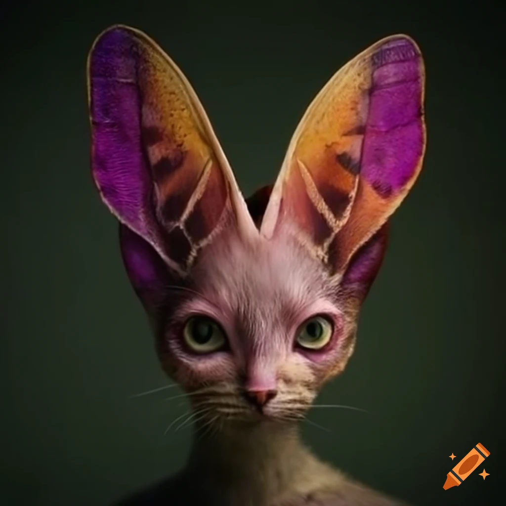 A whimsical mammal-insect hybrid creature inspired by both cats and ...