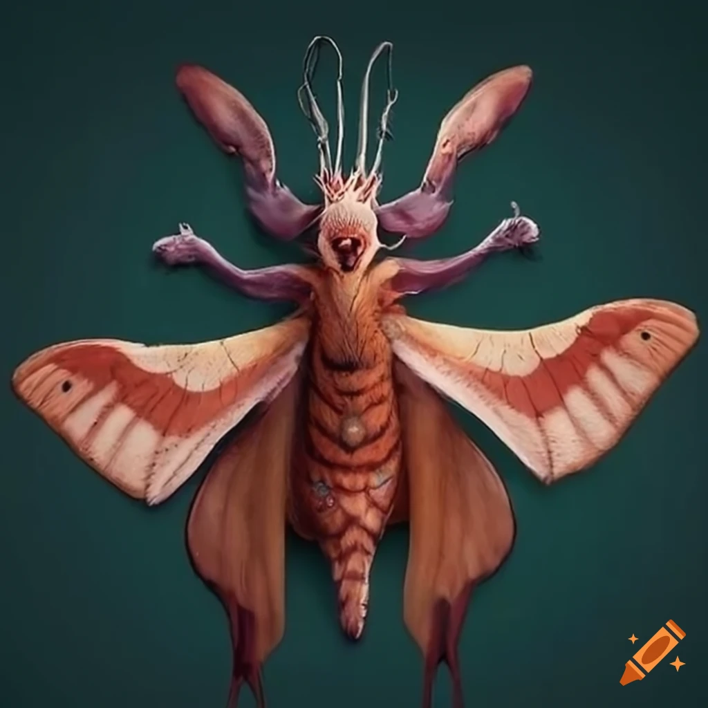 A whimsical mammal-insect hybrid creature inspired by both cats and ...