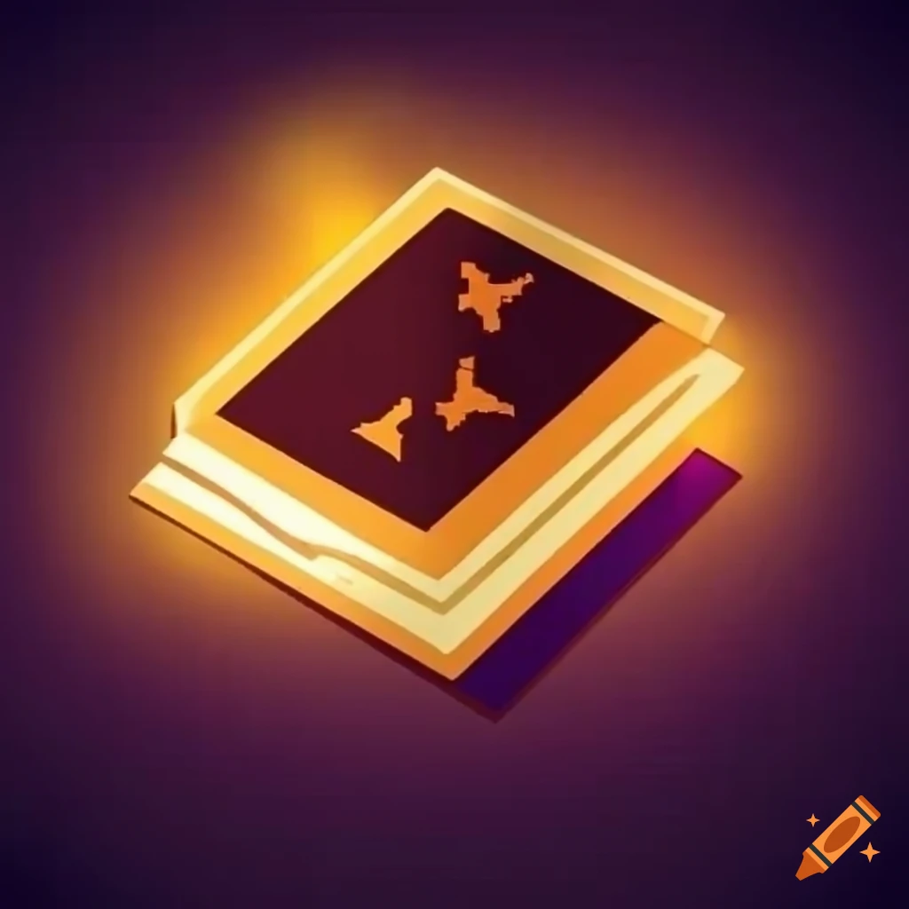 Minecraft magic book logo