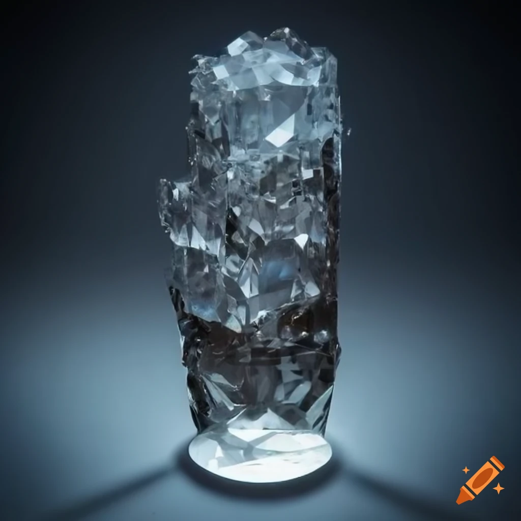 Hand-crafted Industrial decay crystal rendered through realistic ...