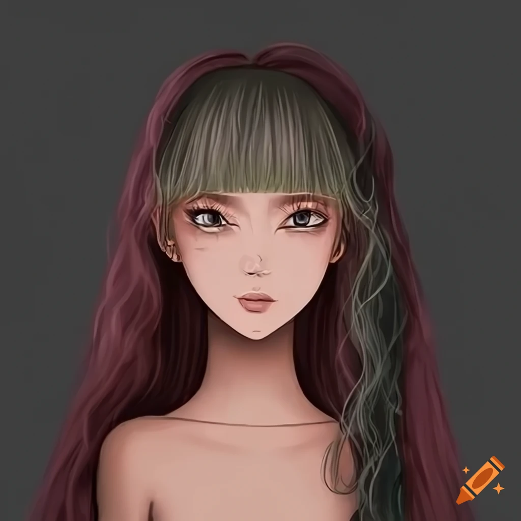 Nft girl with long hair on Craiyon