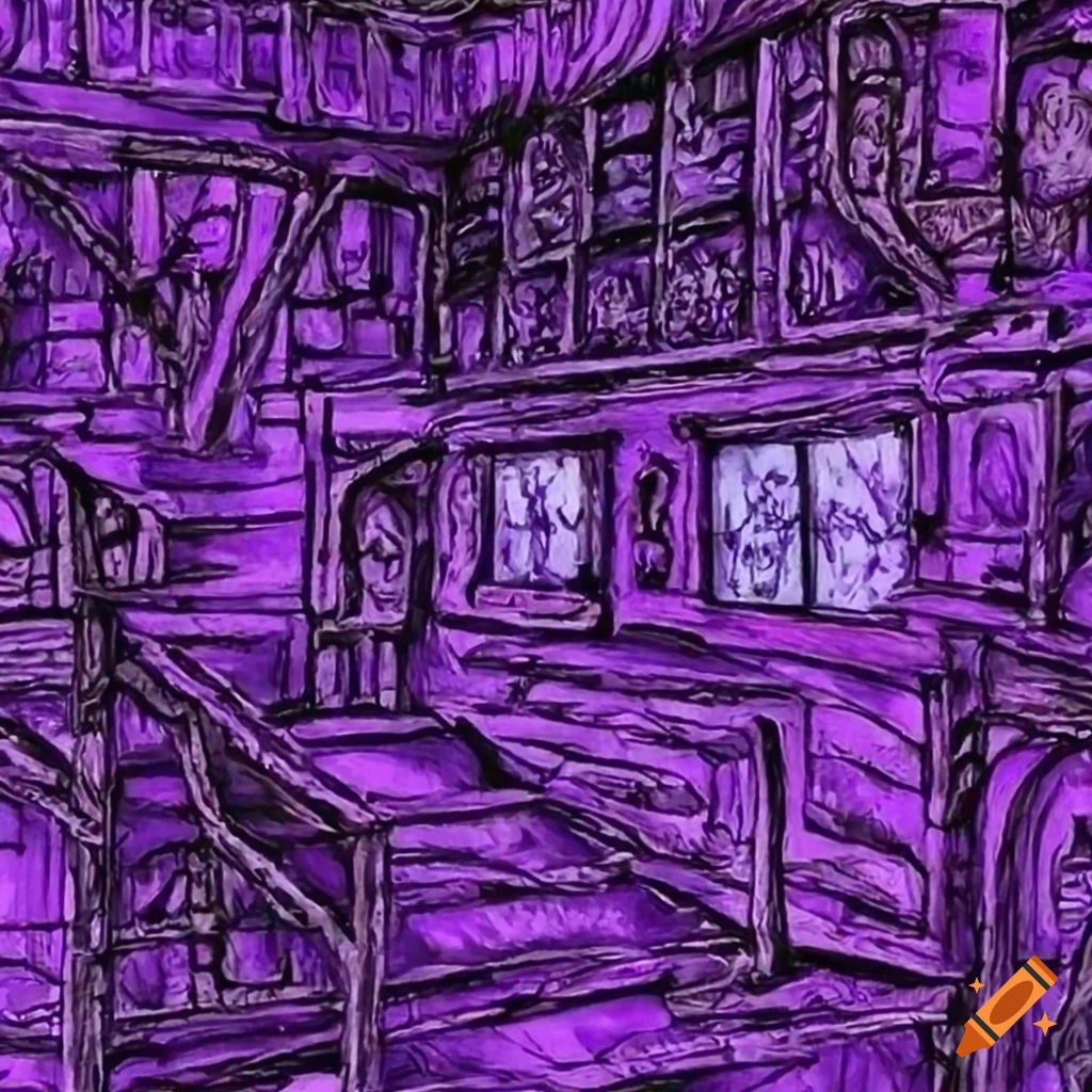 Pirate tavern, purple on Craiyon