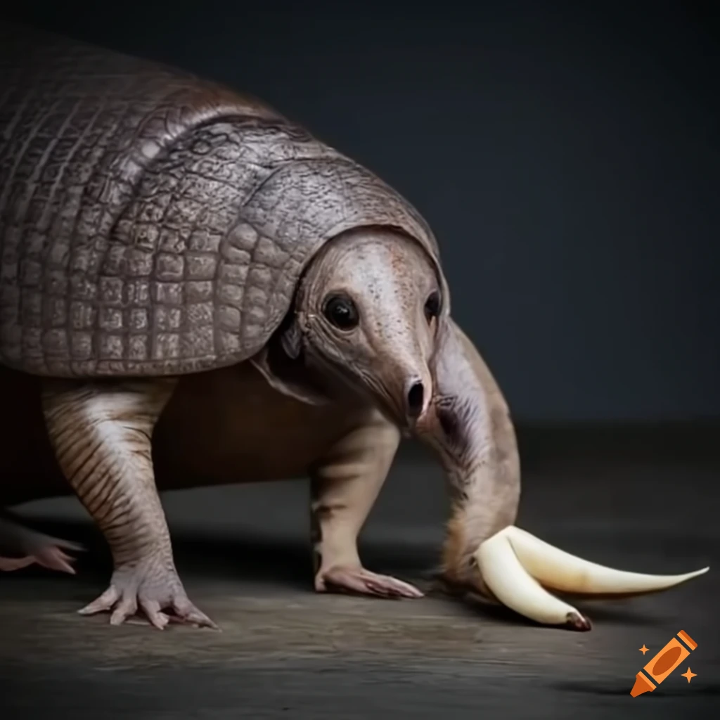 A marine hybrid creature with a mixture of features of both seal and Wild board, with huge tusks ...