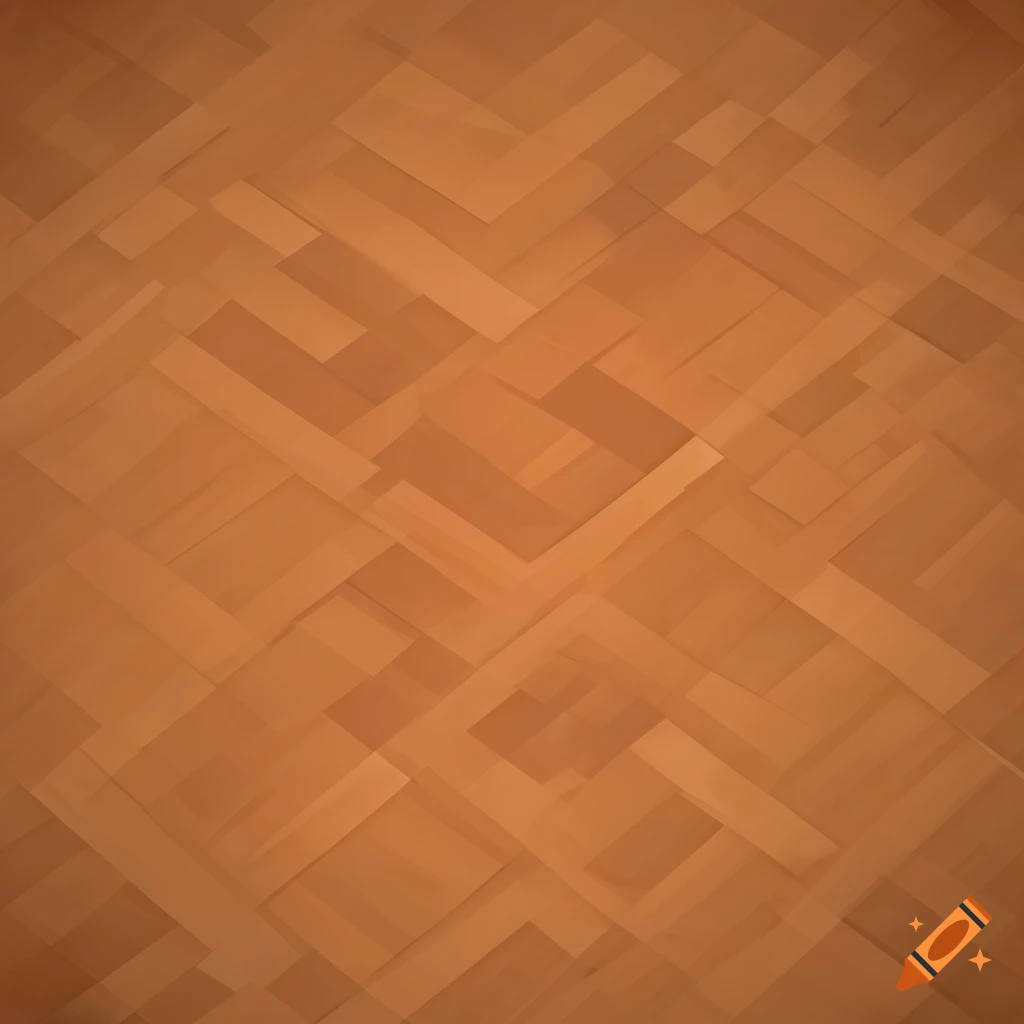 Crackled wooden floor tile isometric view on solid background