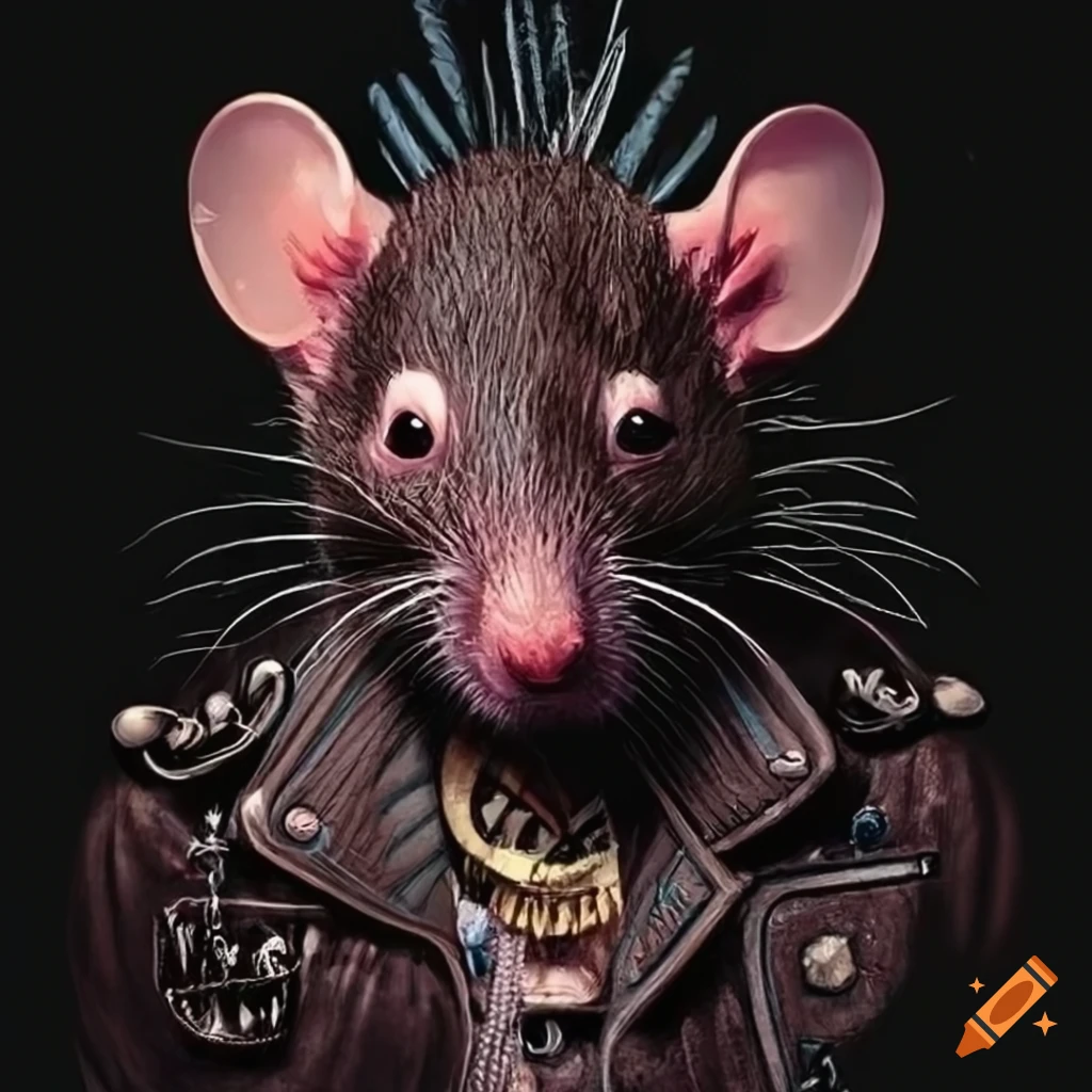 Punk rat on Craiyon