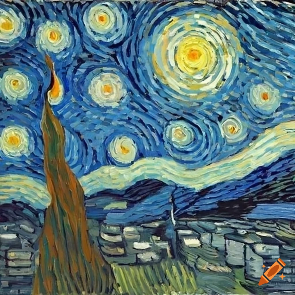 Vincent van gogh starry night on Craiyon