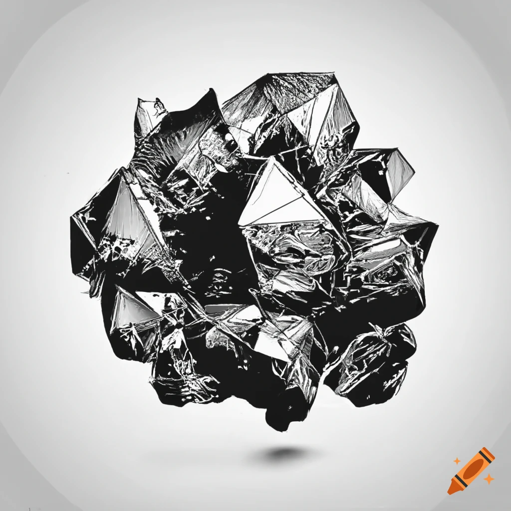 Depict, using particles, the process of crystal formation from a ...