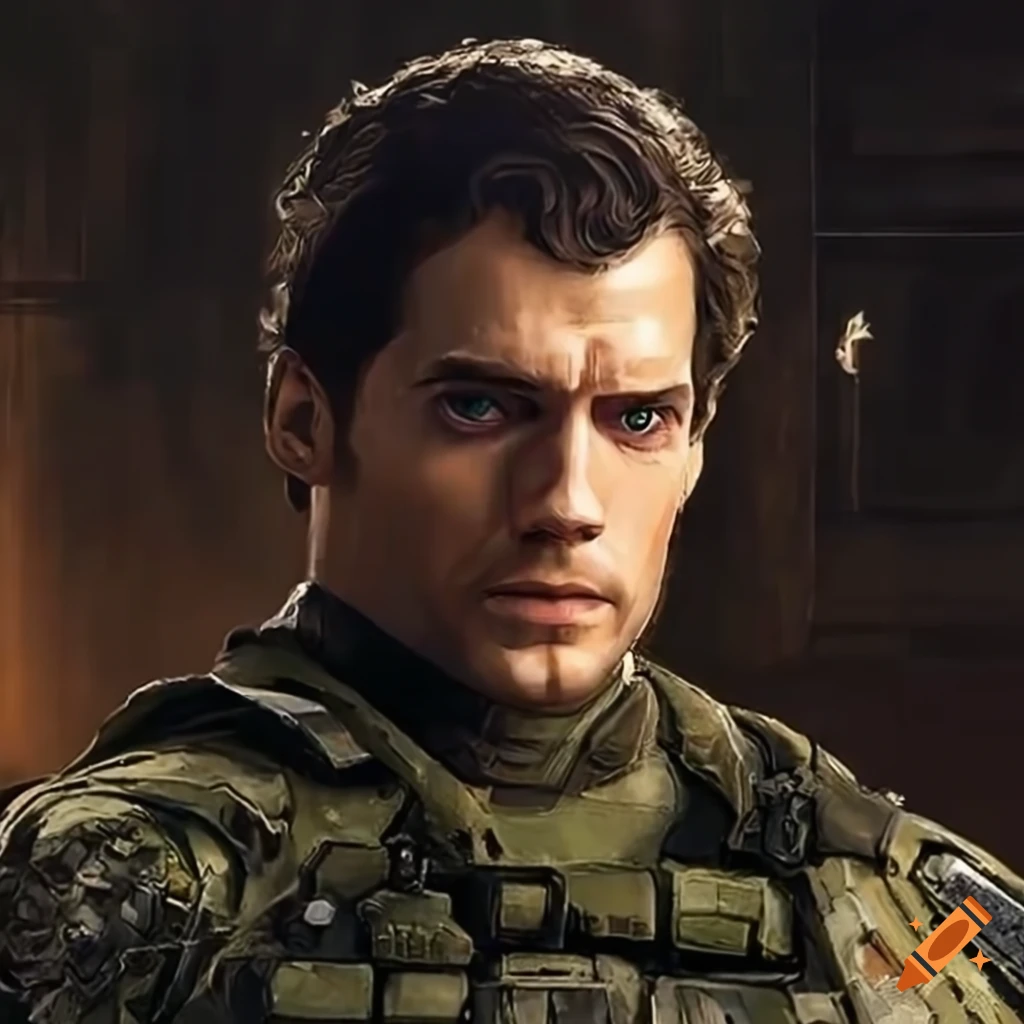 Henry cavill as a soldier in a van gogh inspired starship troopers on ...