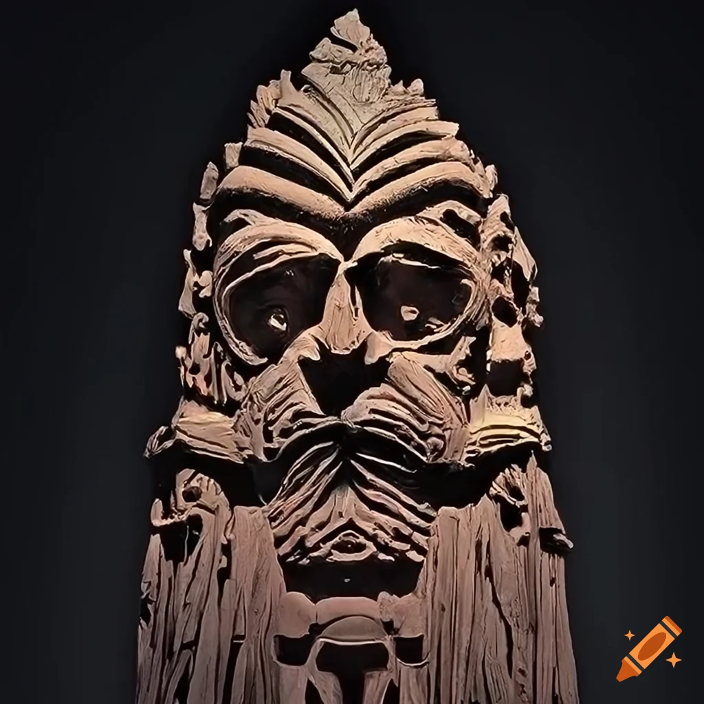 ‘Architectural Stave carving’-Style, vivid-whimsical sculpture ...