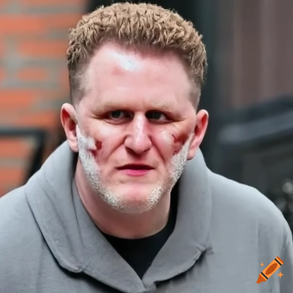 Michael rapaport with pimples on his face outside on Craiyon