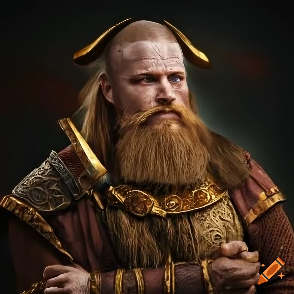 Wallpaper of a warior viking with gold in his hand ,hyperdetailed,8k ...
