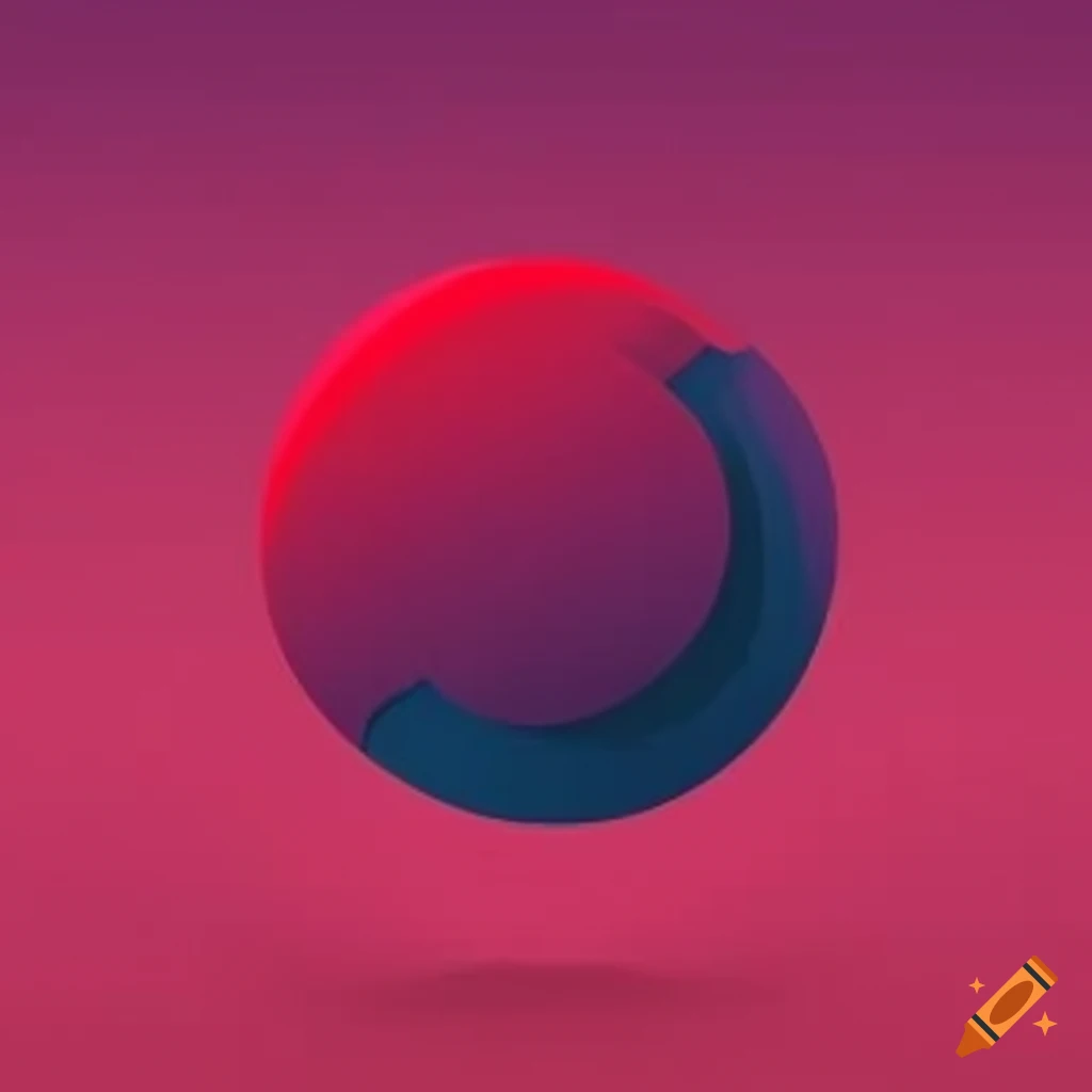 A logo for an open source gui library using a crimson red color pallet ...