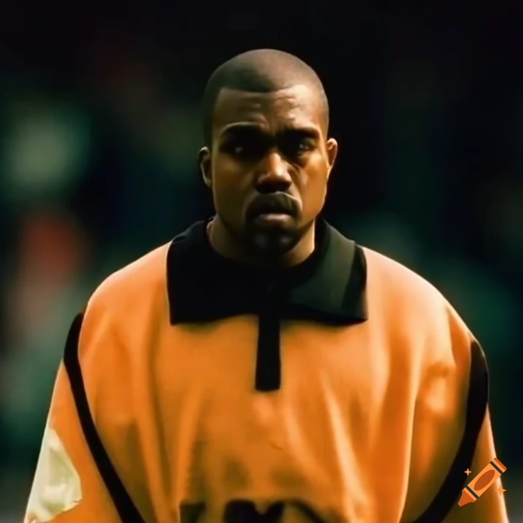 Kanye west playing football for port vale 1991 on Craiyon
