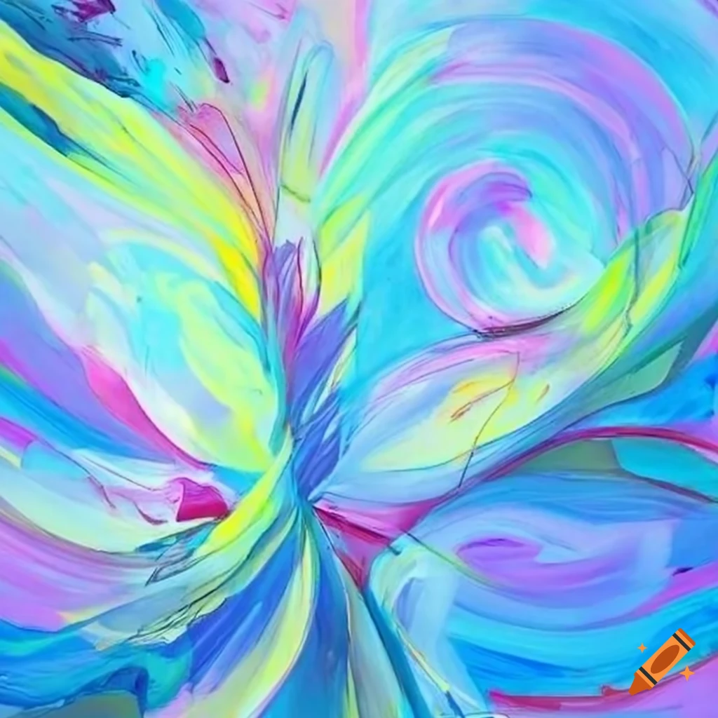 Abstract drawing depicting joy on Craiyon