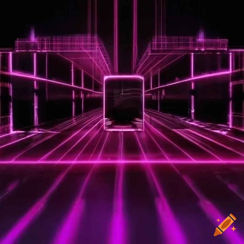 Bus synthwave the matrix movie text effect on Craiyon