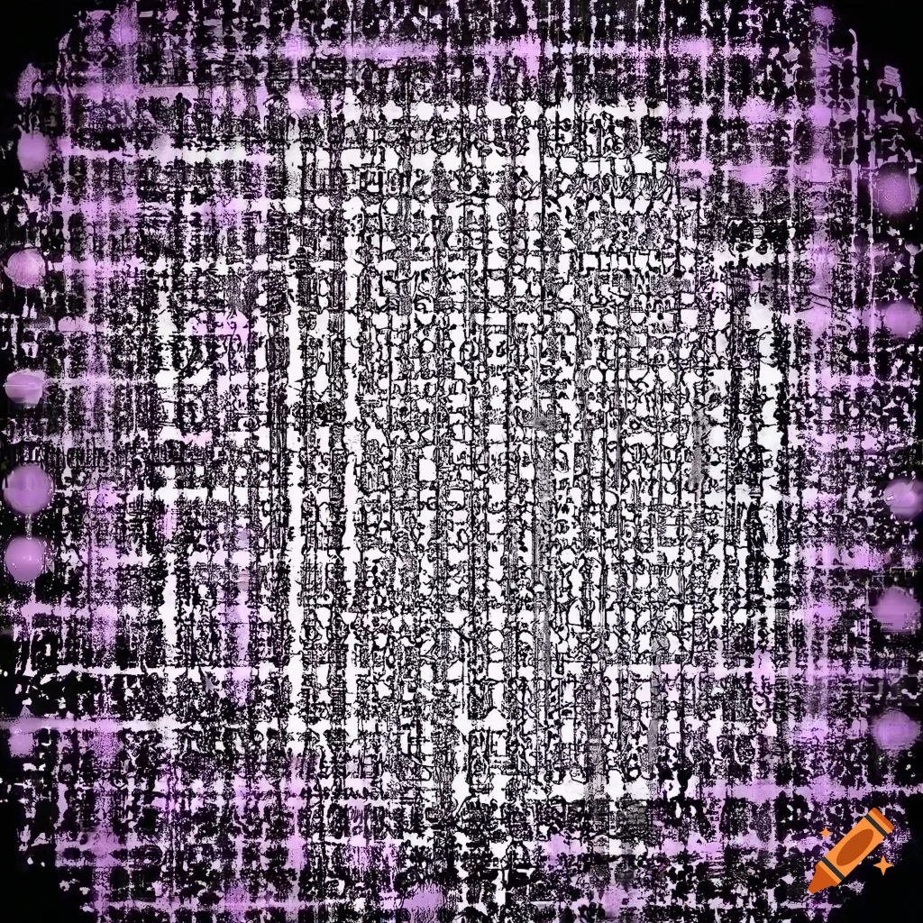 Cyberpunk abstract open space map of sadness flowers with biopunk ...