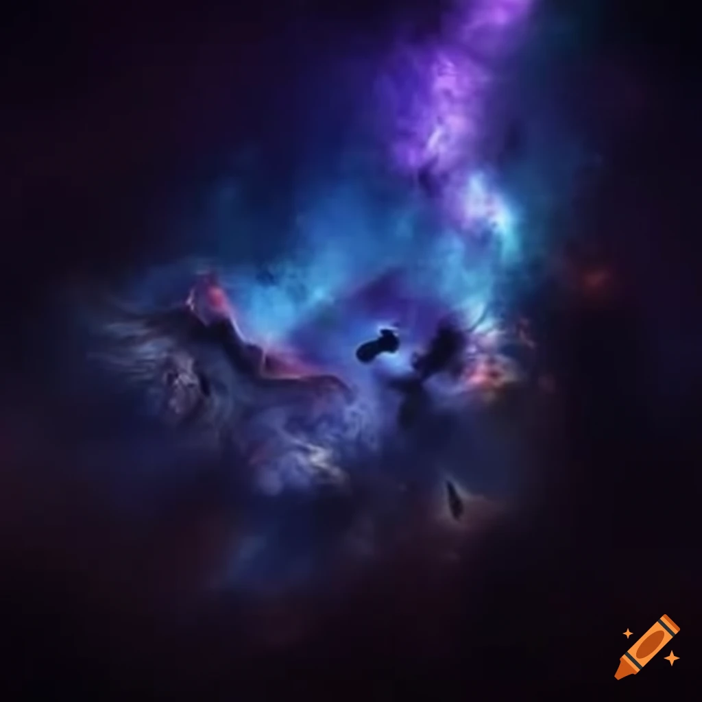 Dimensional animal like astral being in space on Craiyon