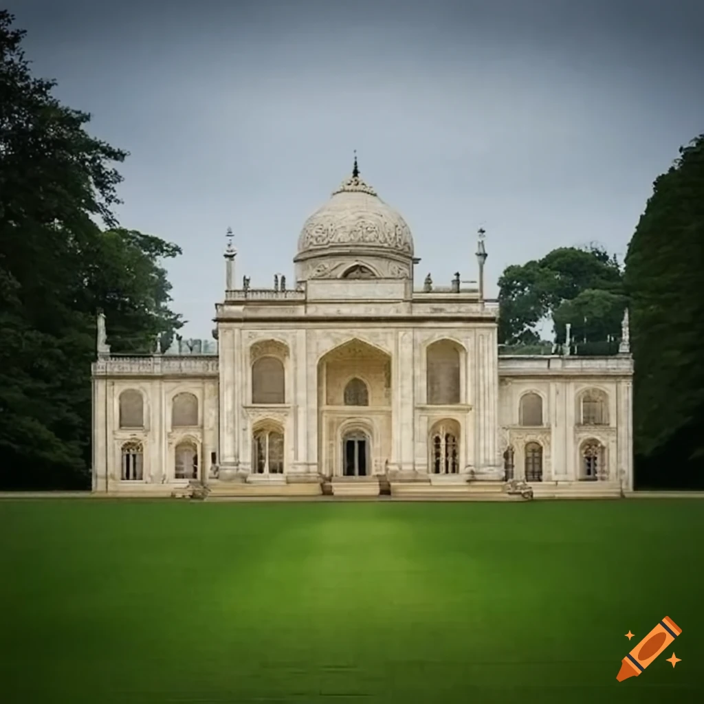 Whitemarsh hall architectural style inspired by taj mahal full front ...