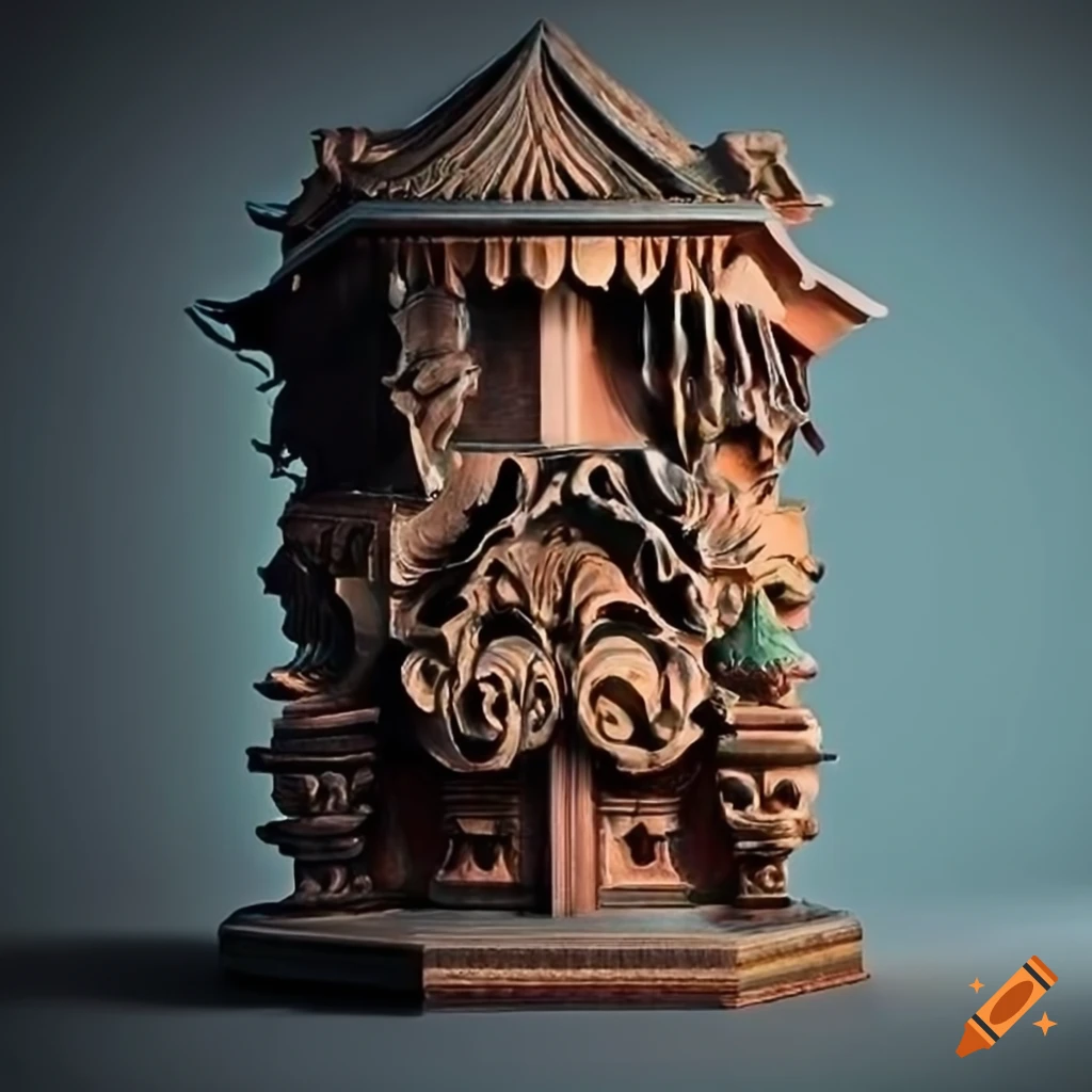 ‘Architectural Stave carving’-Style, ornamented 🍻 sculpture, stunning ...