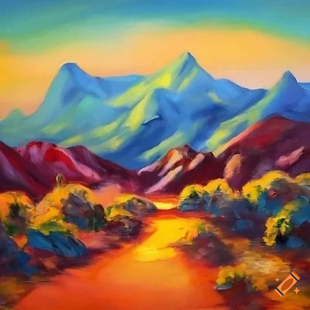 Sonora landscape painting in the style of Pilar Margenat on Craiyon