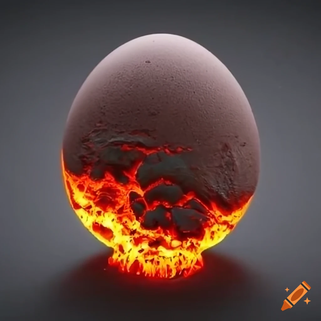 Egg made of lava