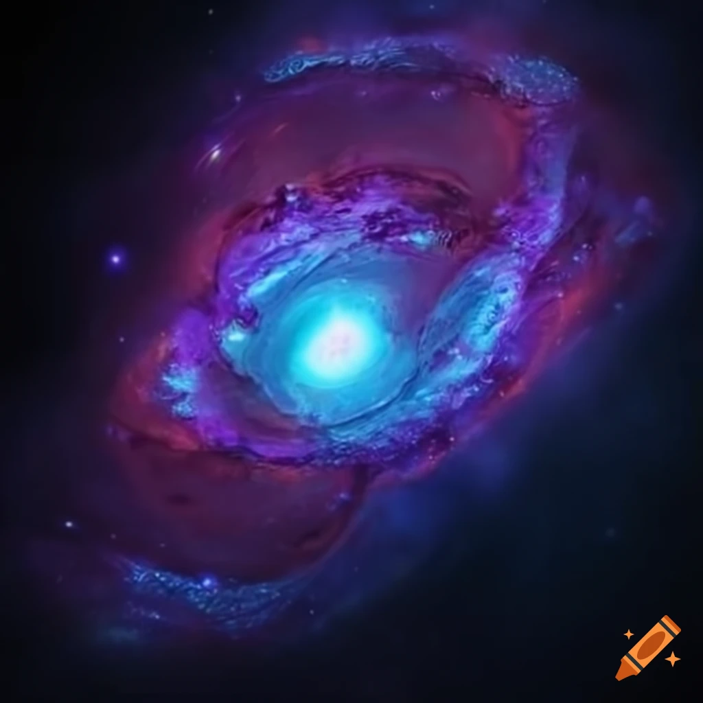 Dimensional astral being in space, creature made out of galaxies on Craiyon
