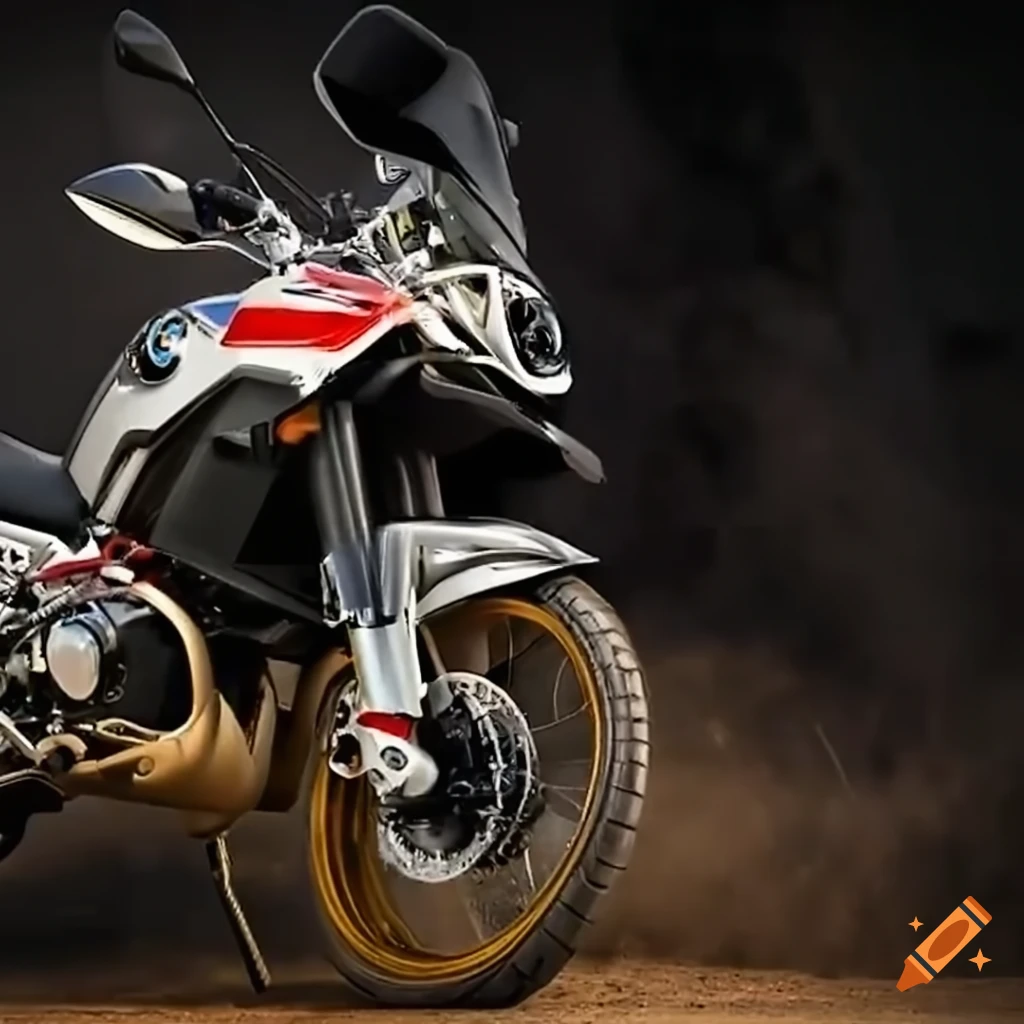 Fox riding a bmw gs motorcycle