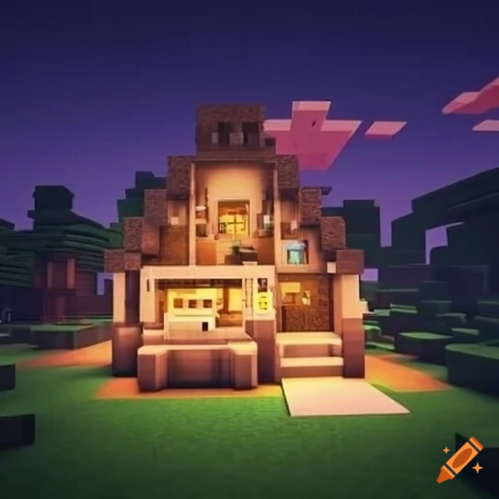 Casa de minecraft con diseño y decoración impresionante nunca vista