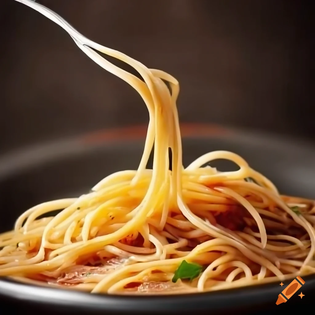 A photograph of the cooking recipe spaghetti