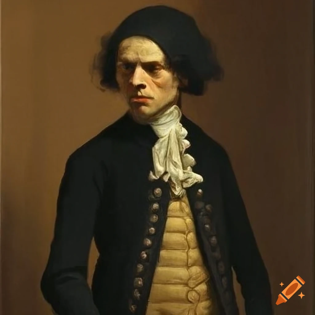 Frank duveneck dark paintings man 1700s clothing standing