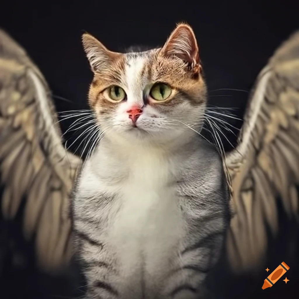Cat with wings on Craiyon