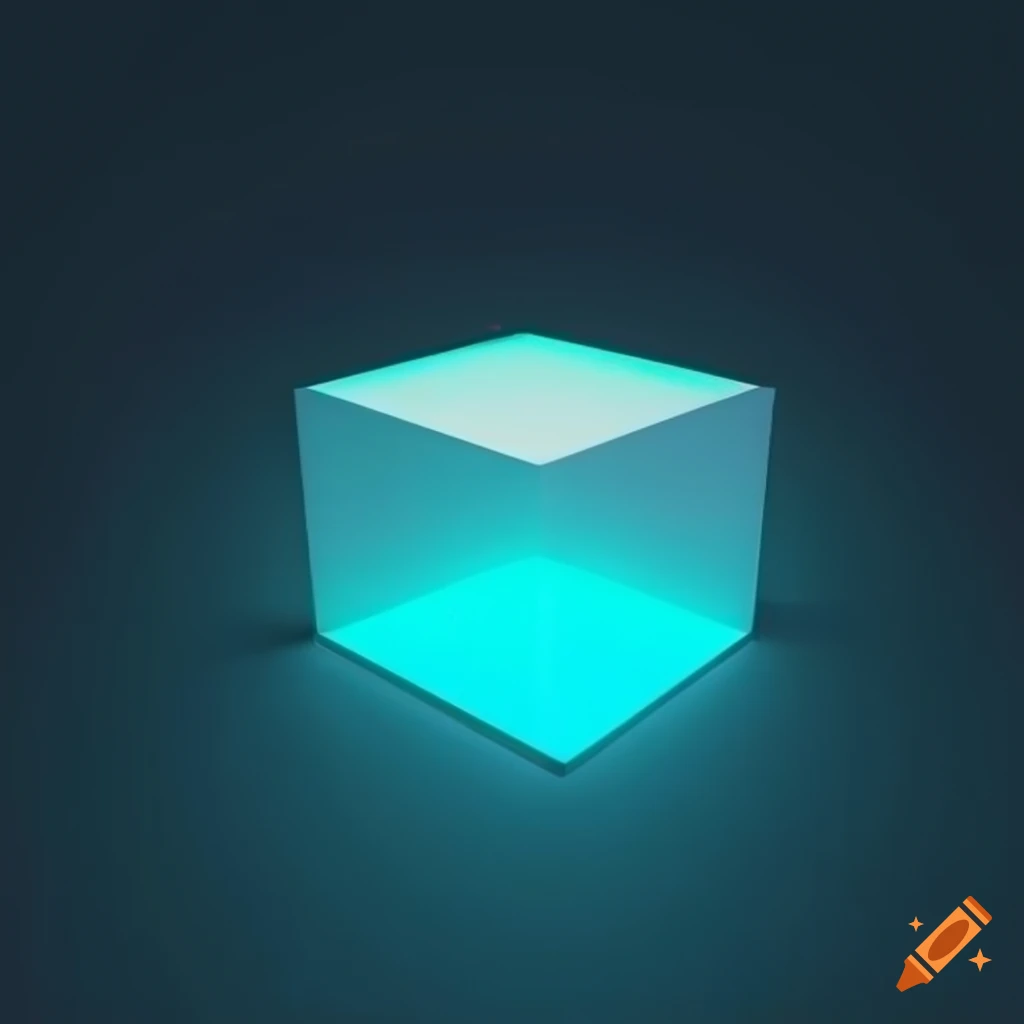 Modern cube with inner light