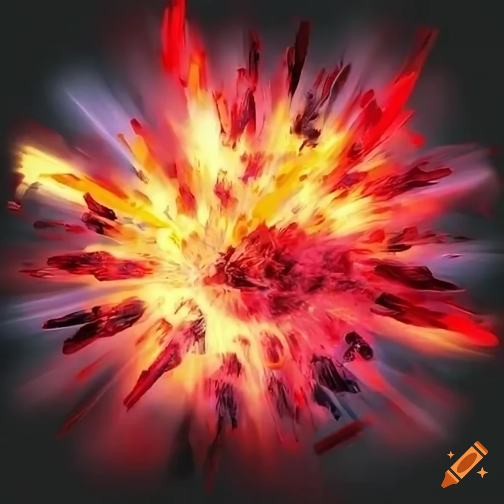 Exploding star in the galaxy on Craiyon