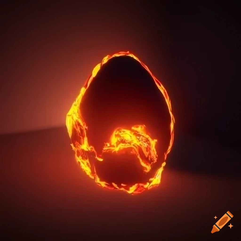 Egg made of lava unreal engine rendering