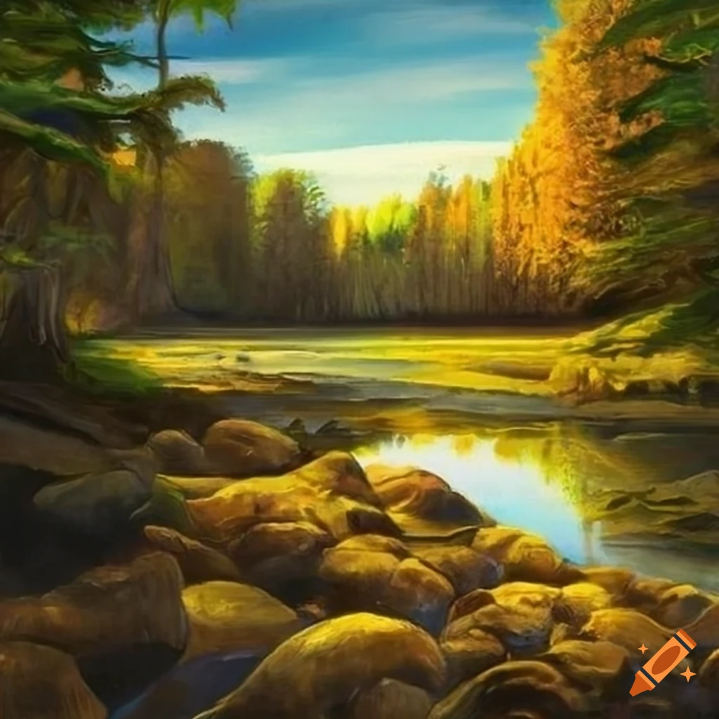 Landscape, realistic and natural, detailed full-color