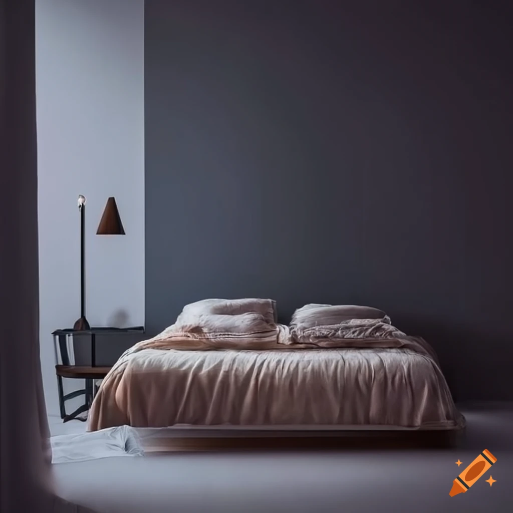 A cozy bedroom with modern furniture and soothing color palette