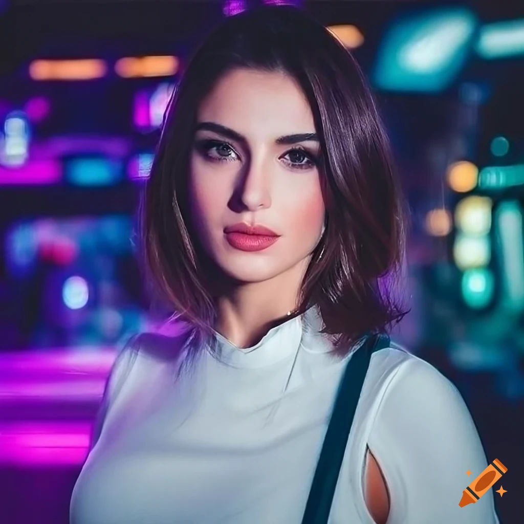 A realistic closeup face portrait A perfect young stunning model from ...